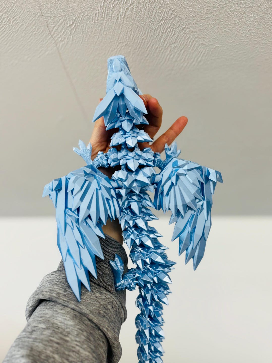 3d Printed Crystal Winged Dragon - Fidget - 3d Print - 3d Printed ...
