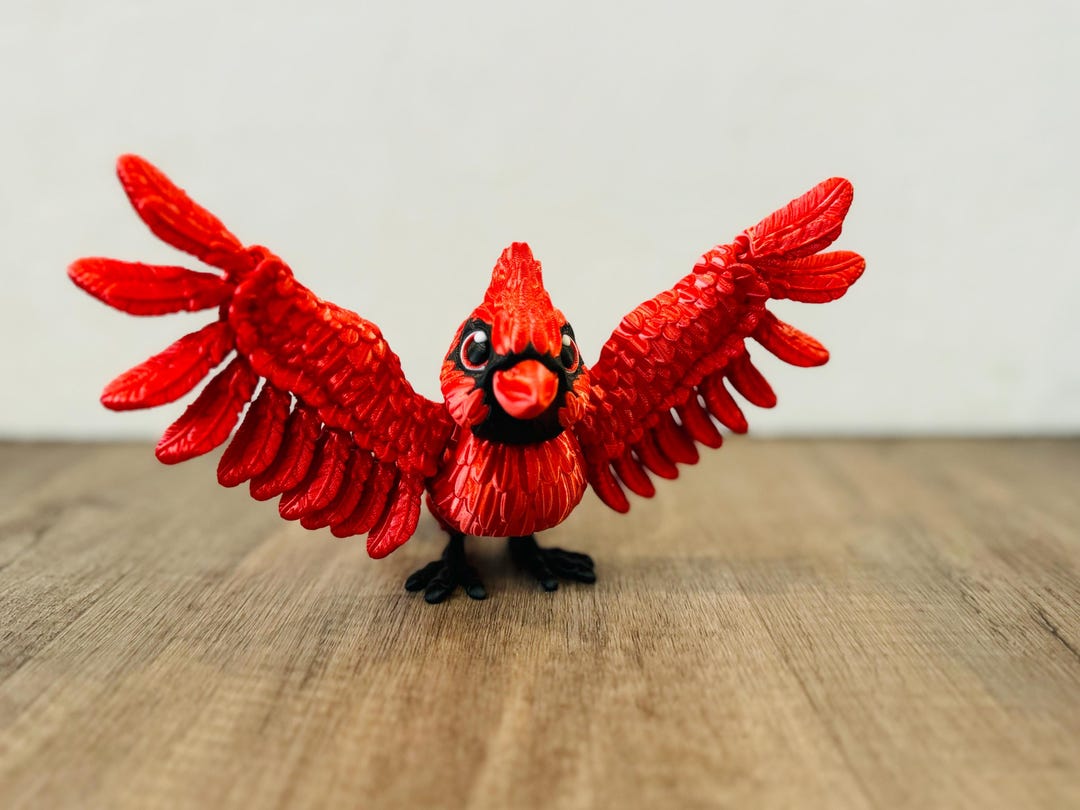 3d Printed Cardinal - Bird Fidget - 3d Printing - Bird - Remembrance ...