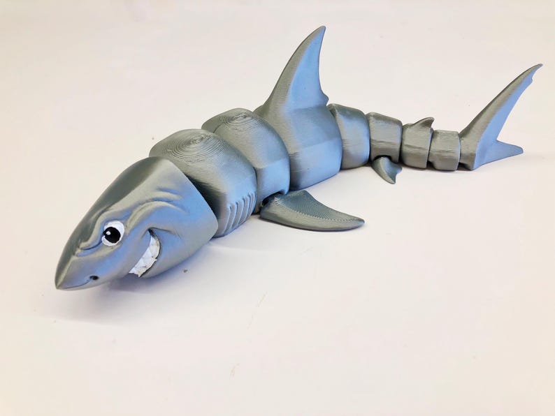 Articulated 3d Printed Great White Shark - Fidget Toy - Desk Toy ...
