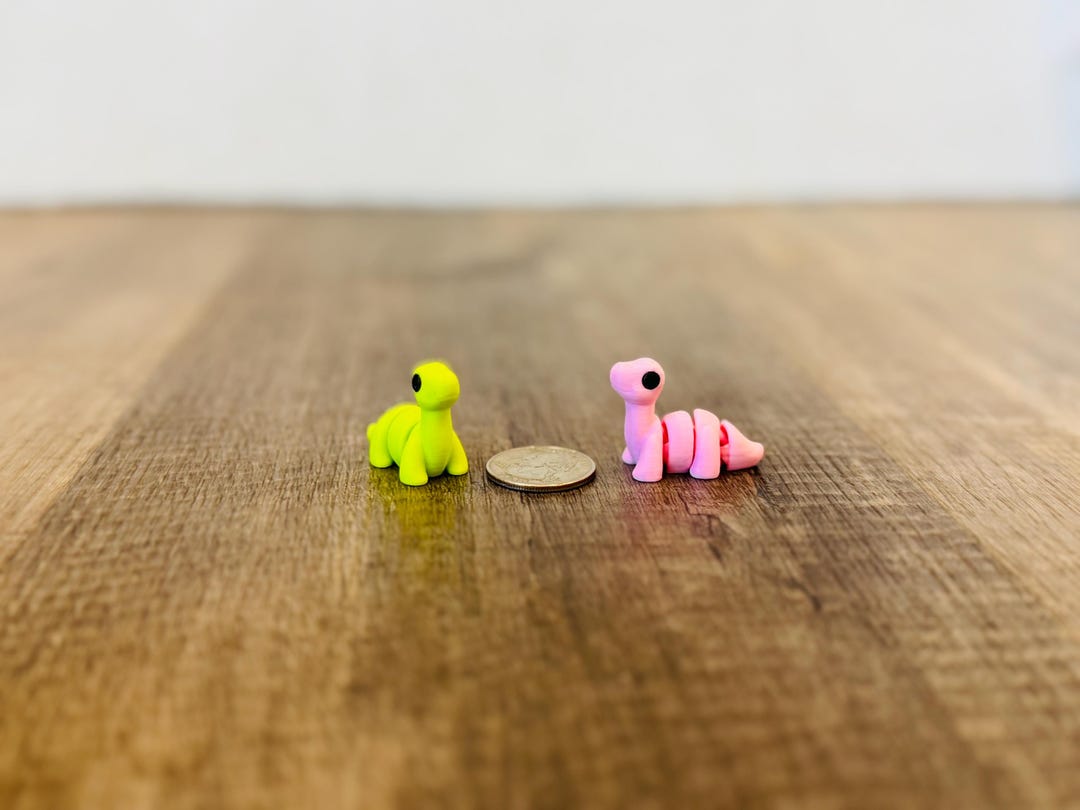 3d Printed Mini Brontosaurus Dinosaur - Party Favor - Classroom Reward ...