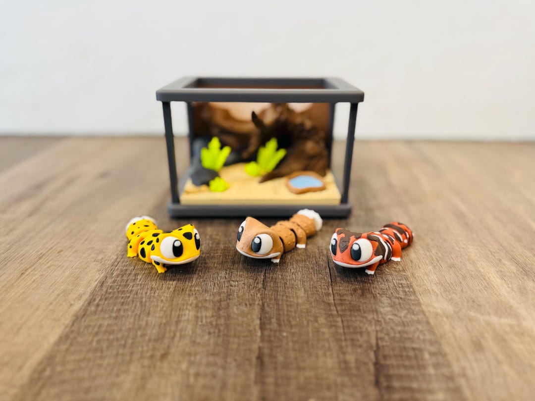 3d Printed Gecko Enclosure - Pretend Play Pet - Pet Reptile - Leopard ...