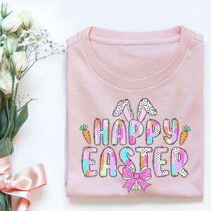 Happy Easter DTF Transfer Ready to Press, Coquette Easter Bunny Apply ...