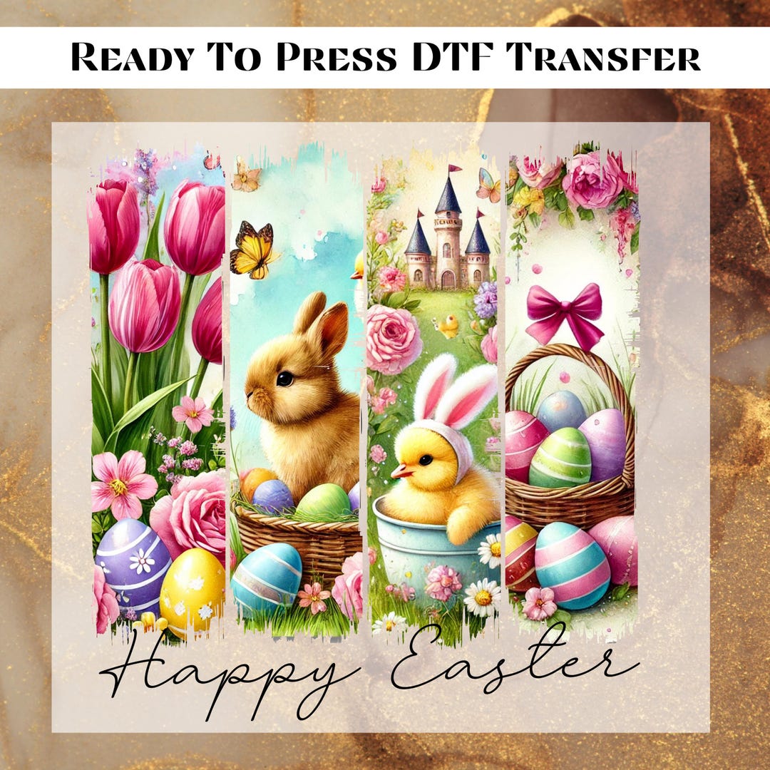 Happy Easter DTF Transfer Ready to Press, Coquette Easter Bunny Apply ...