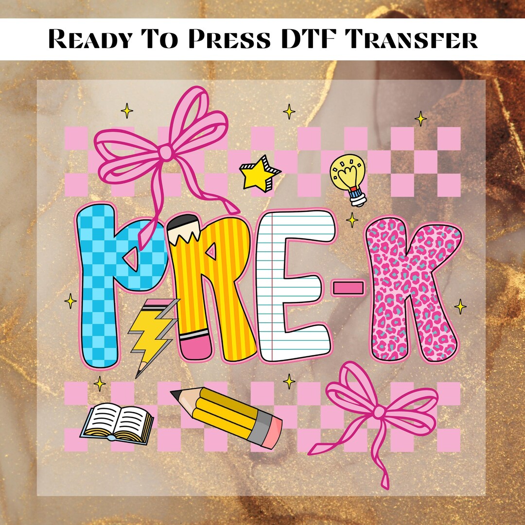 Pre-k Teacher DTF Transfers, Squad Heat Transfer, Preschool Ready for ...