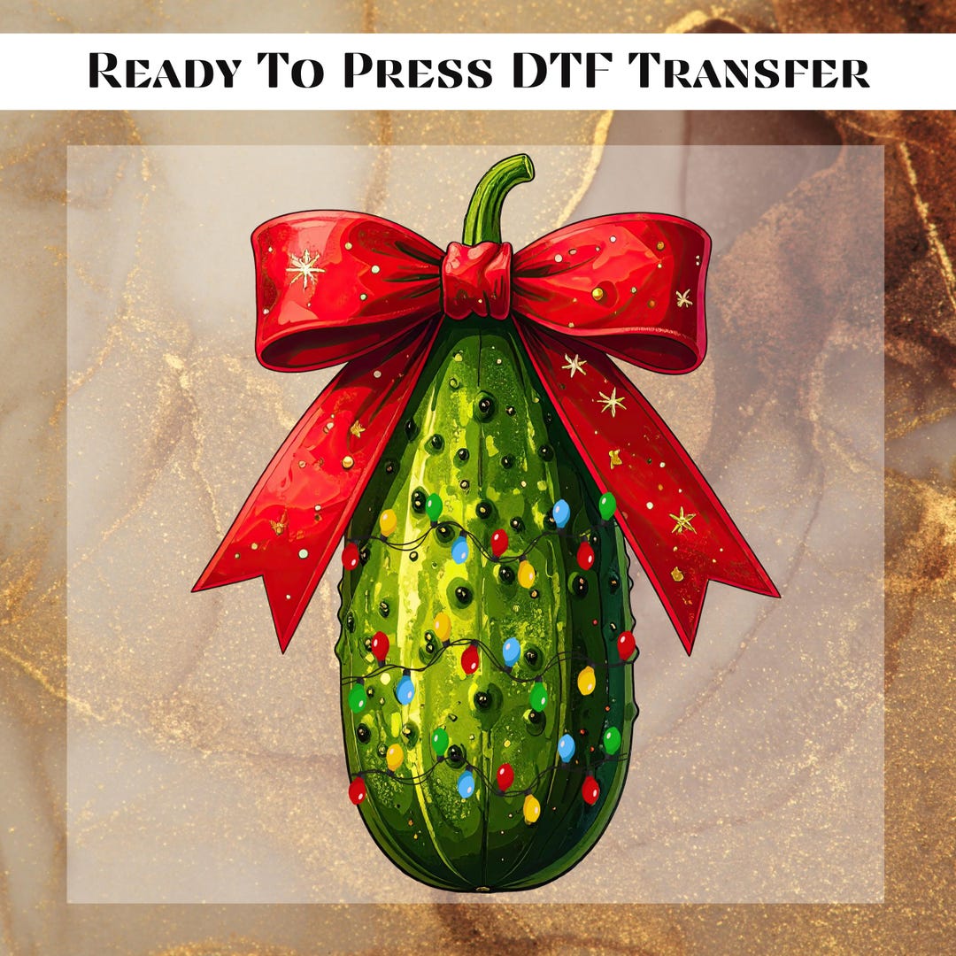 Funny Christmas Pickle Tree Ready to Press DTF, Christmas Cute Holiday ...