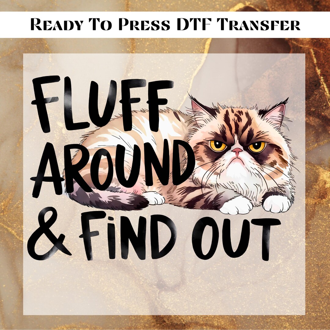 Fluff Around and Find Out Ready to Press, Sarcastic Retro DTF Print ...