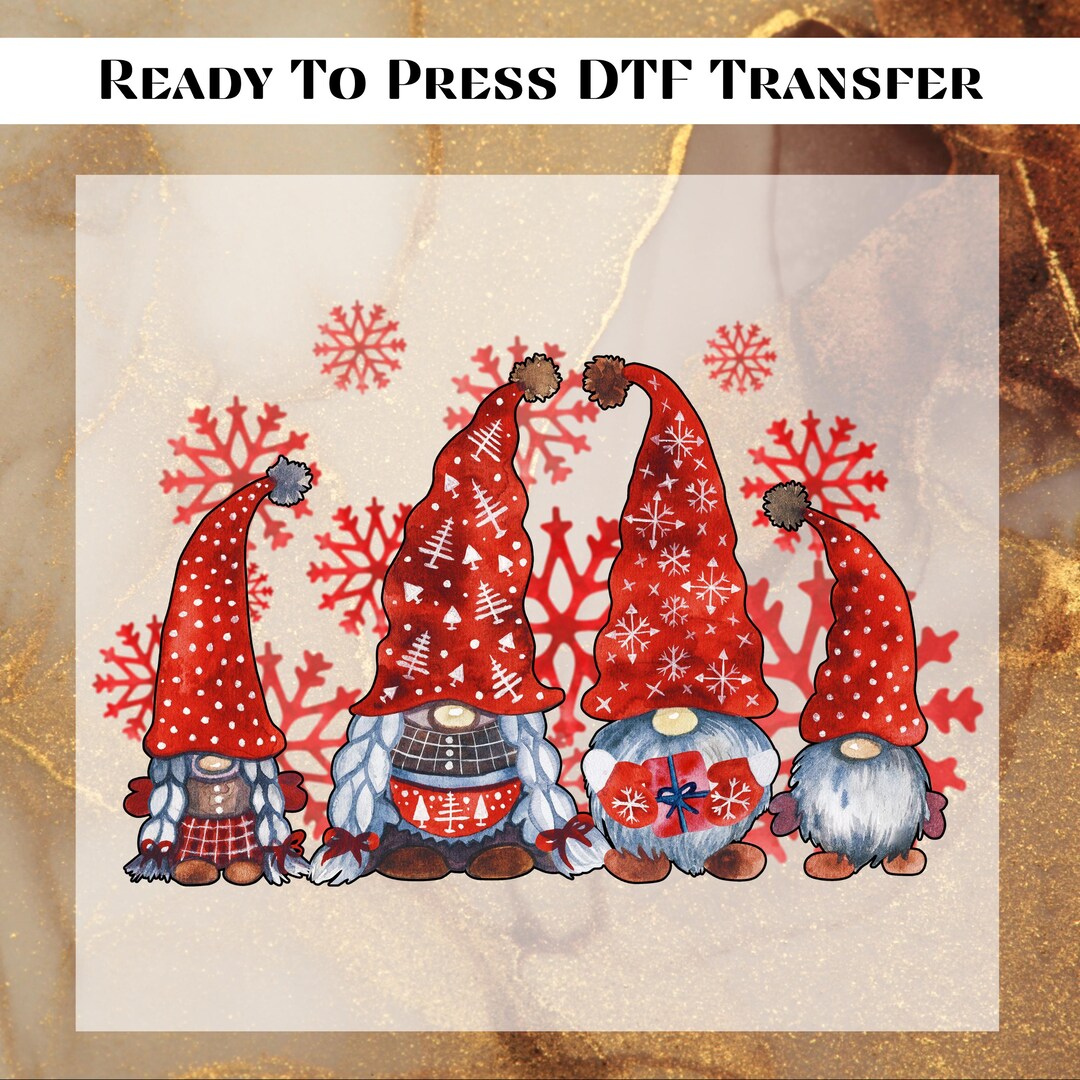 Christmas Gnomes, Cute Gnomes, Merry Christmas, for the Holidays DTF ...