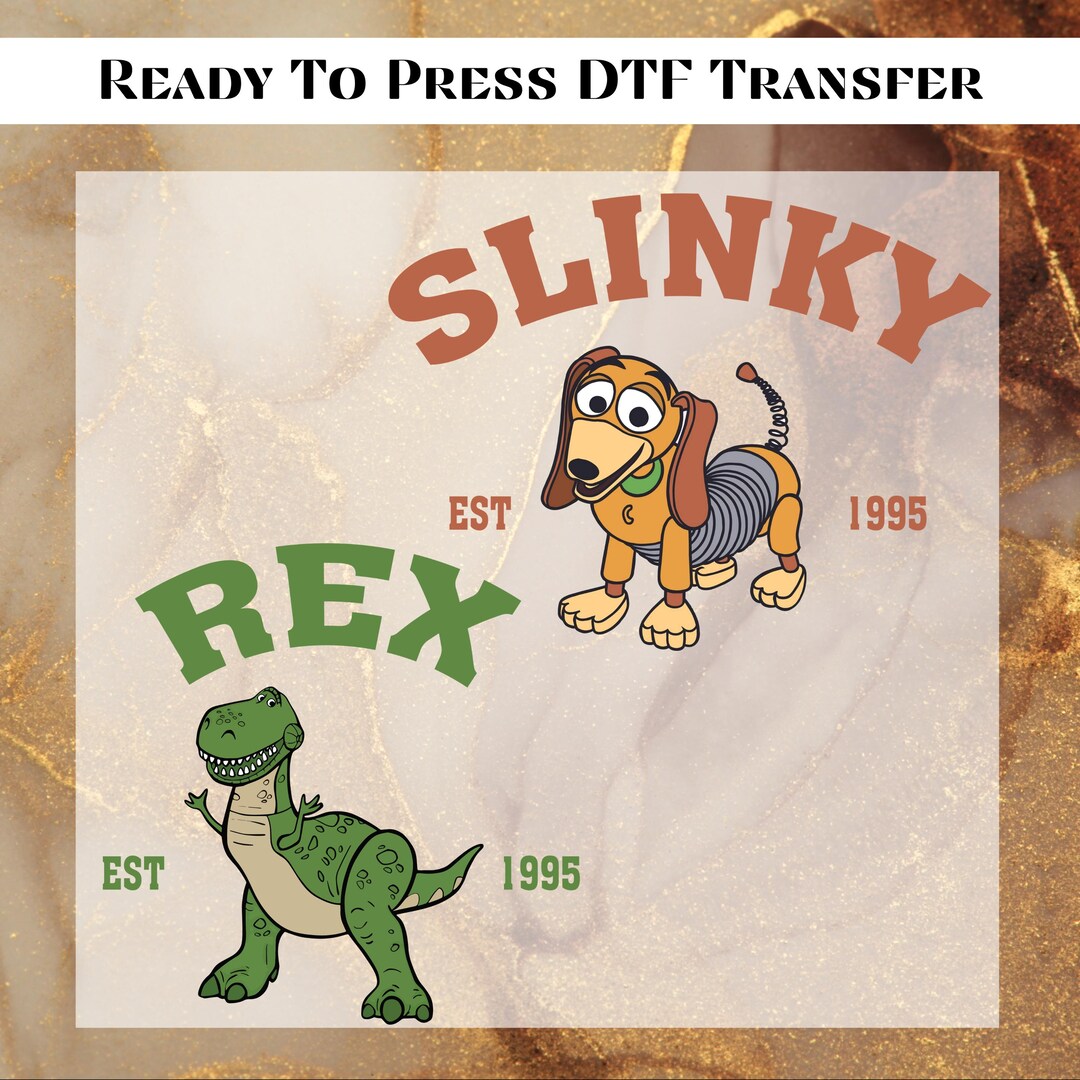 Slinky and Rex Toy Story Family Ready to Press, Shirt DTF Print, Custom ...