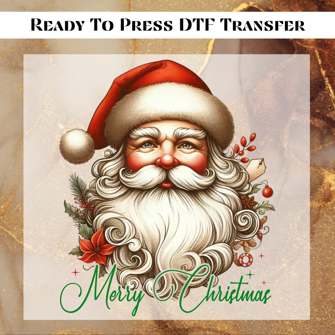 Merry Christmas DTF, Retro Christmas, Cute Santa Christmas, Santa Claus ...