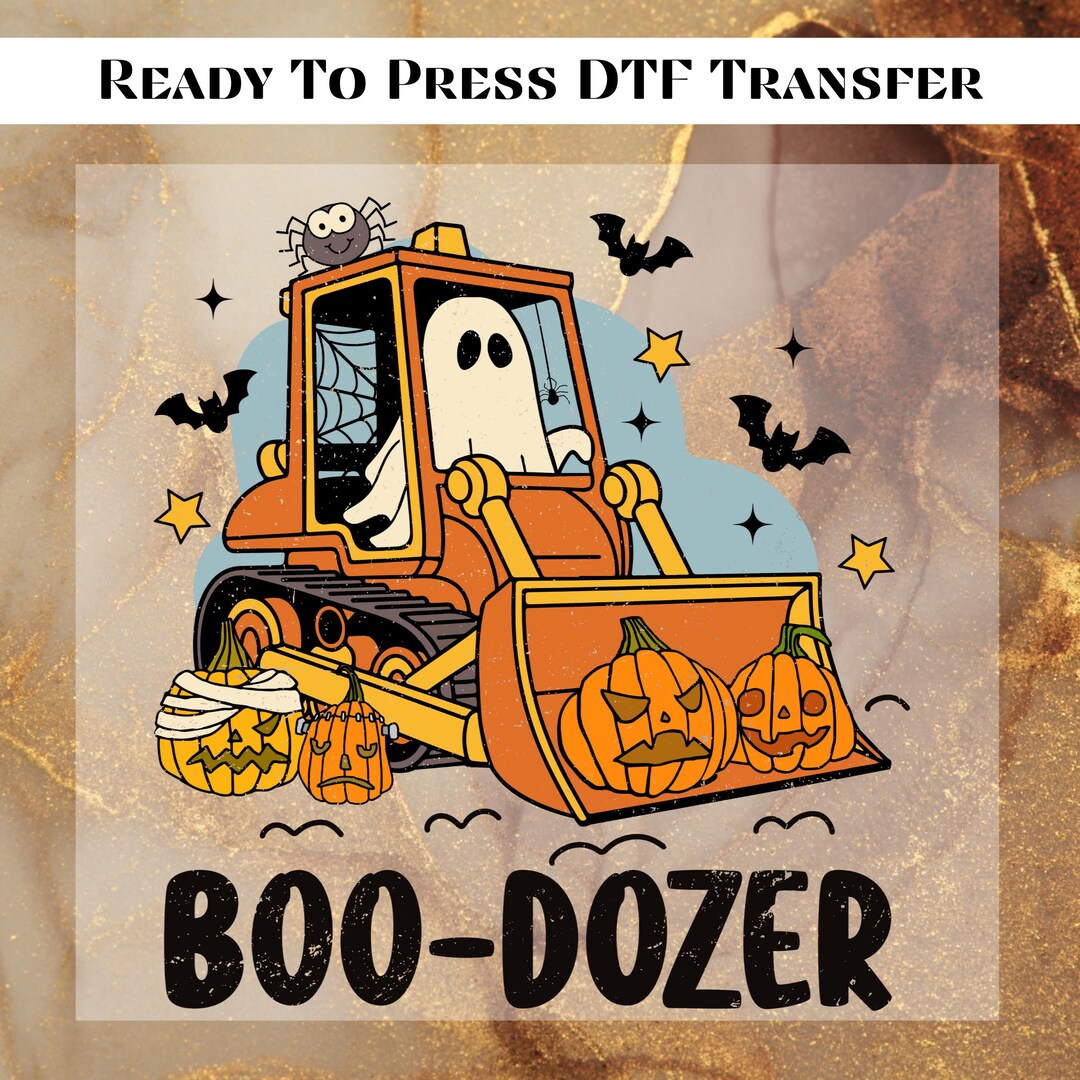 Boo Dozer Spooky Ghost DTF Transfers, Halloween Mommy Heat Transfer ...