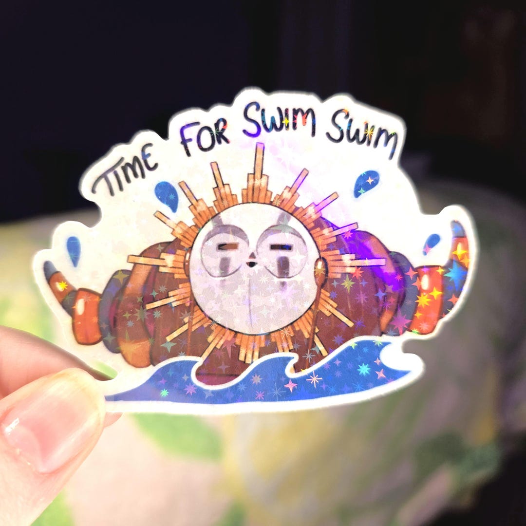 Esquie Time for Swim Swim Vinyl Sticker - Clair Obscur Expedition 33 ...