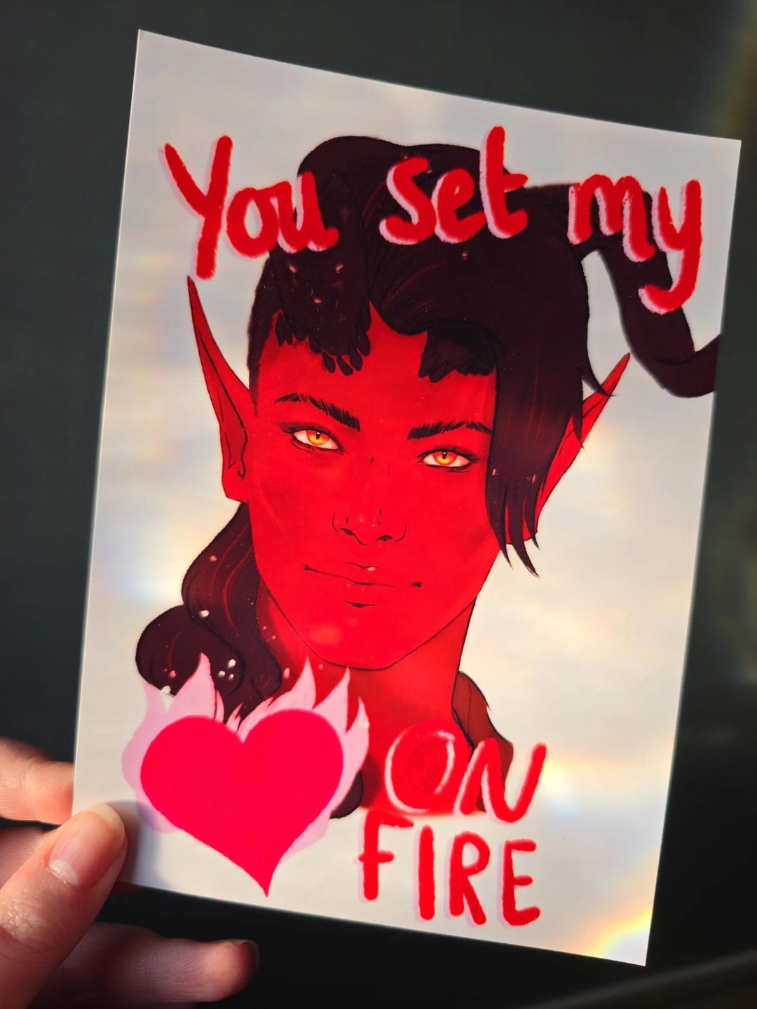 Karlach You Set My Heart on Fire, Romance Anniversary, Mini Print ...