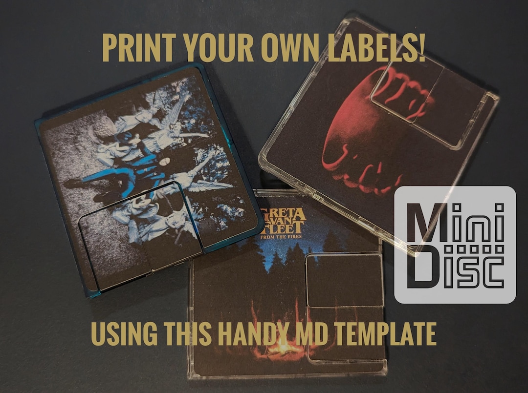 Minidisc MD Label Template Cricut Maker - Etsy
