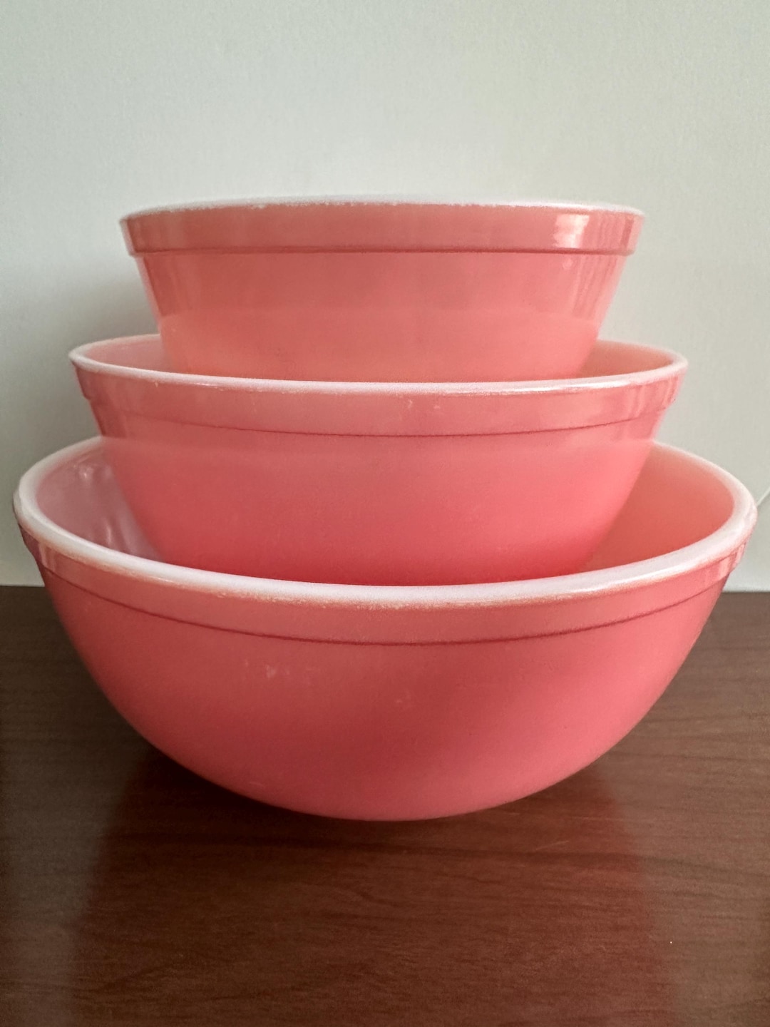 Pyrex Flamingo Pink Mixing Bowl Set - Etsy