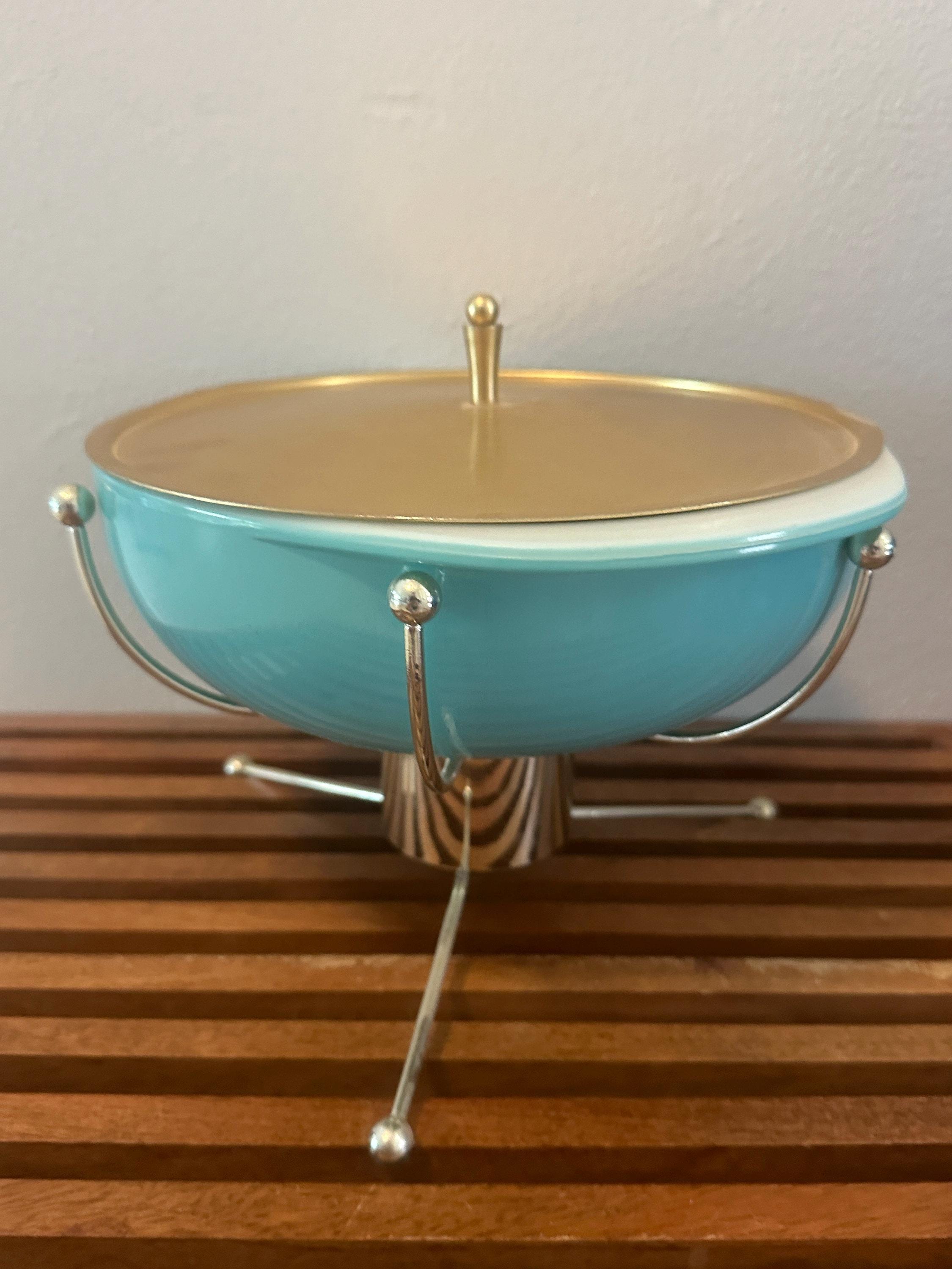 Vintage Pyrex Super Deluxe Casserole Dish and Cradle 1950s UFO SUPER ...