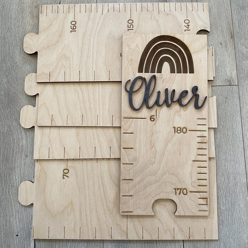 Personalized Wooden Growth Chart: Rustic Nursery Decor With Height ...