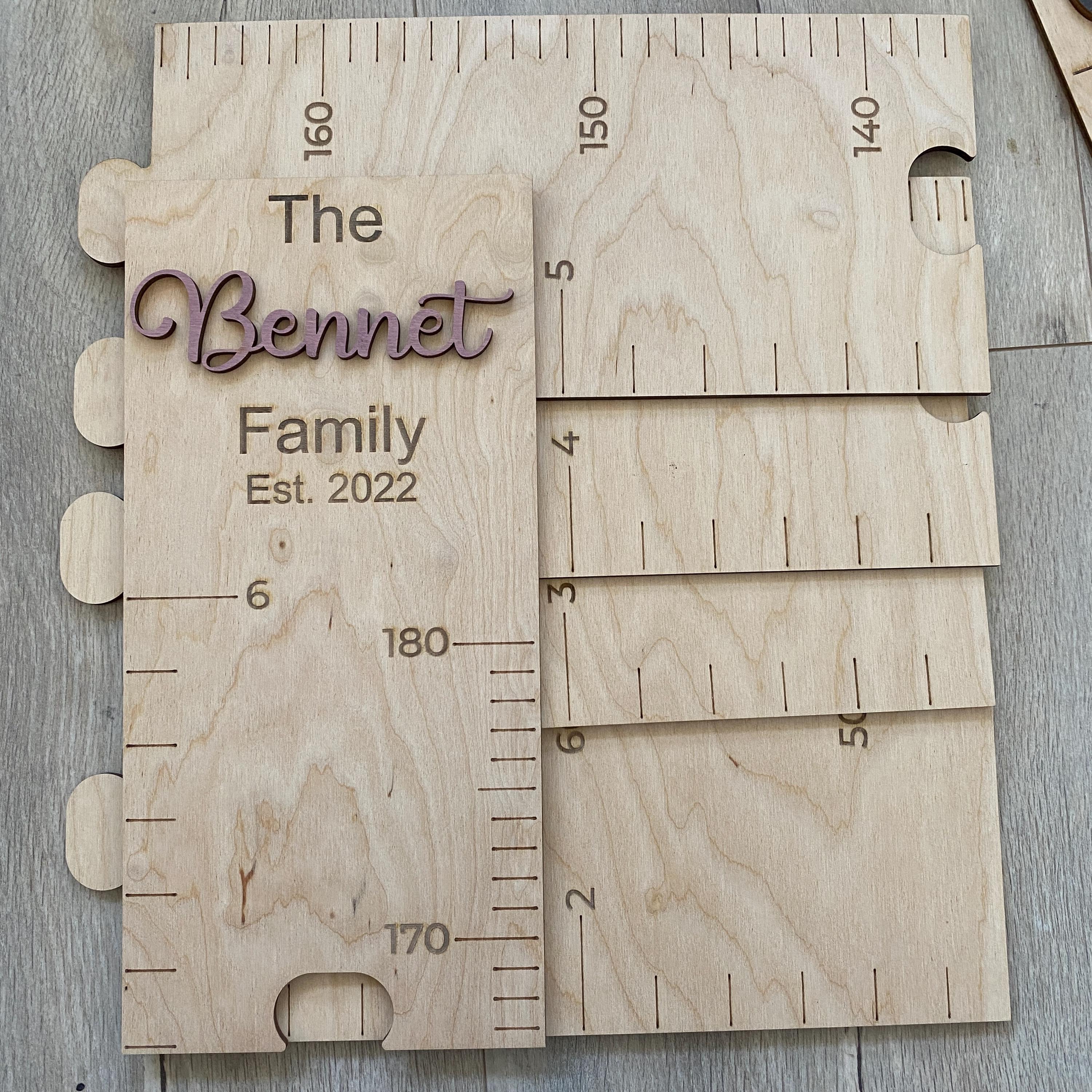 Personalized Wooden Height Chart: Family Nursery Decor - Etsy