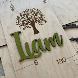 Personalized Wooden Growth Chart Personalized Nursery Decor Baby Shower ...