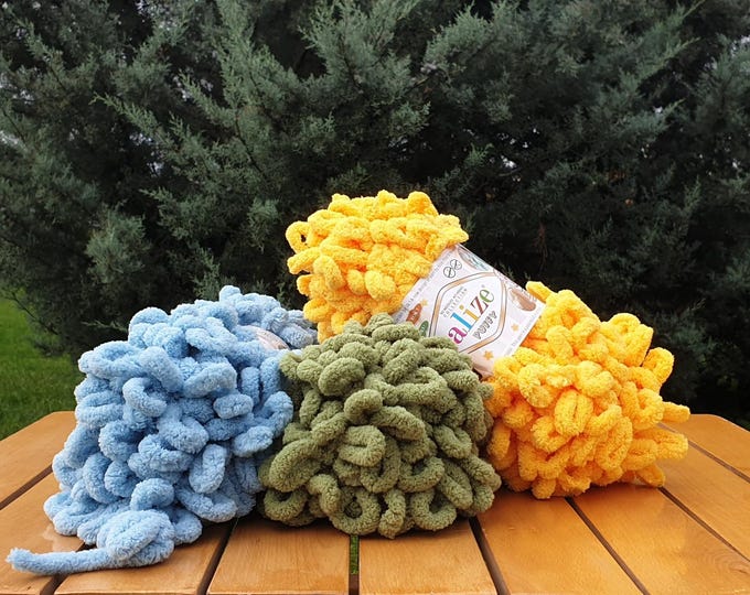 Alize Puffy More Blanket Yarn Puffy Yarn Soft Yarn Puffy More Lingerie ...