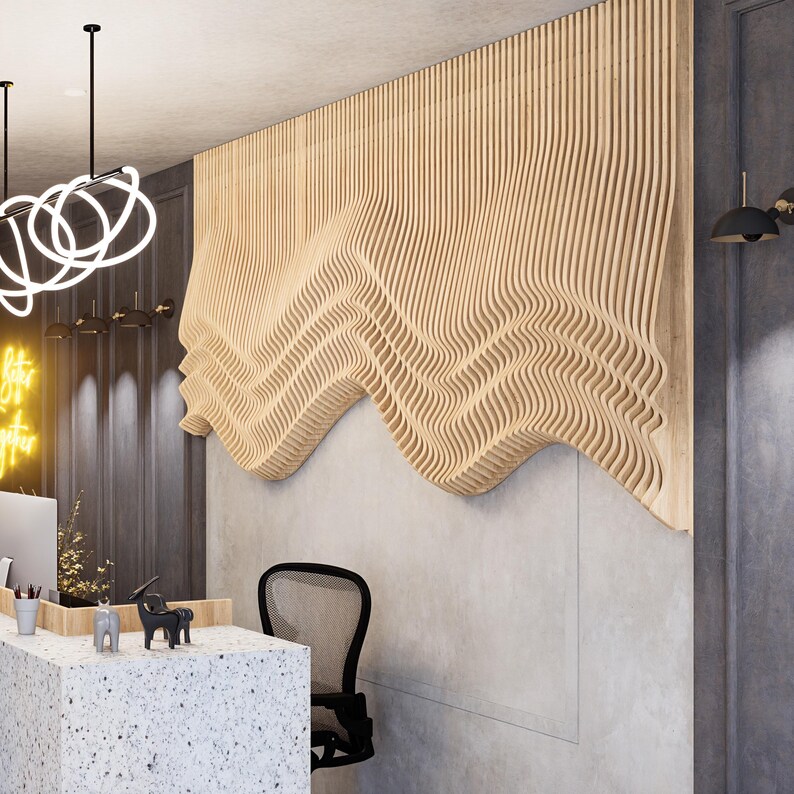 Parametric Wavy Wooden Wall Decor - Etsy
