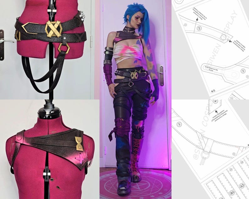 PDF Cosplay Templates Inspired by Jinx From Arcane Season 2 - Etsy