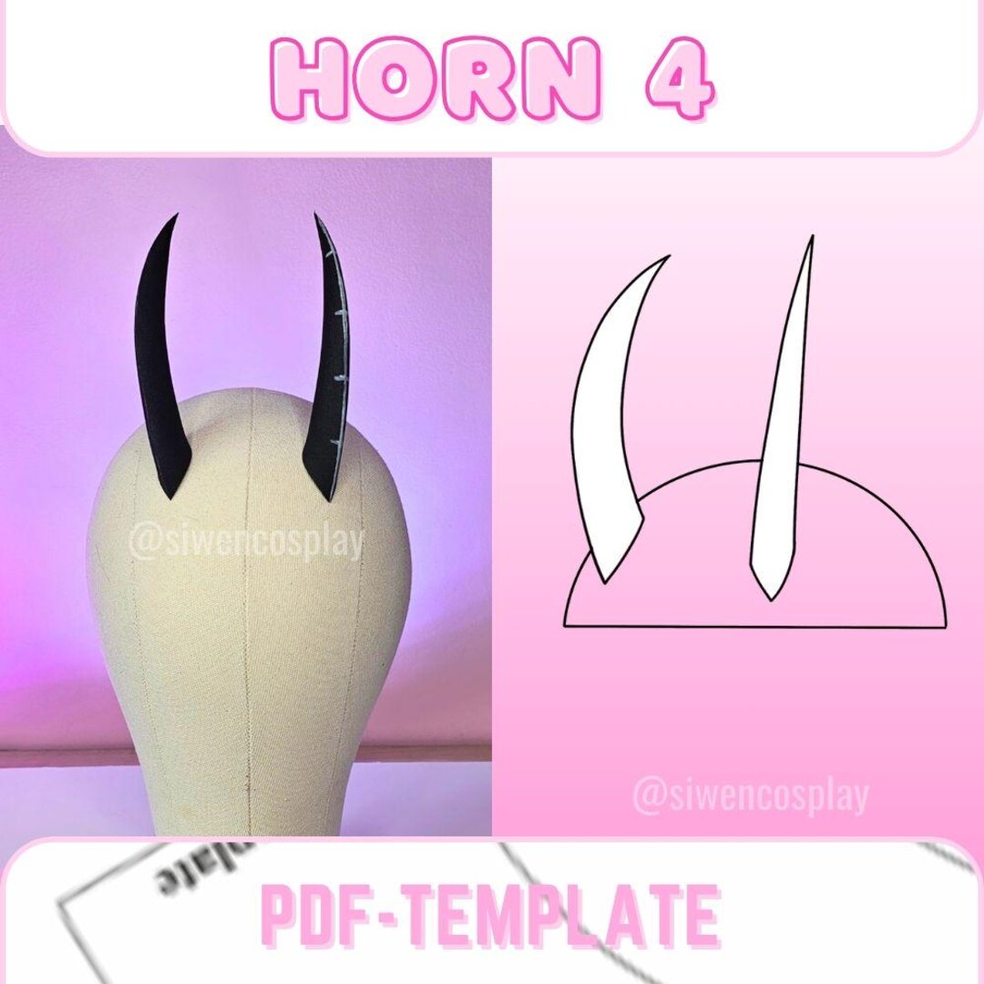 PDF Fantasy Horn Cosplay Pattern 4 - Etsy