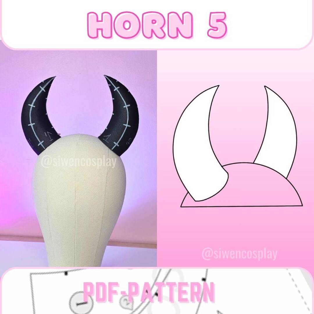 PDF Fantasy Horn Cosplay Pattern 5 - Etsy