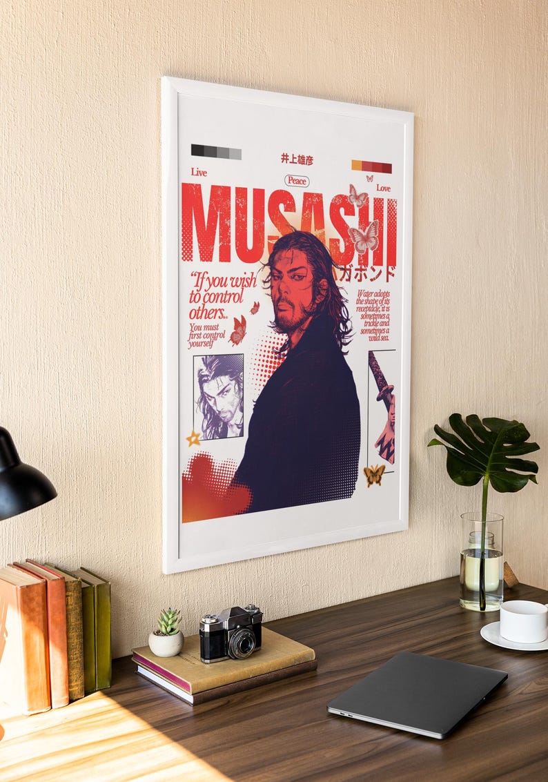 Musashi Miyamoto Vagabond Framed & Unframed Art Print Samurai ...