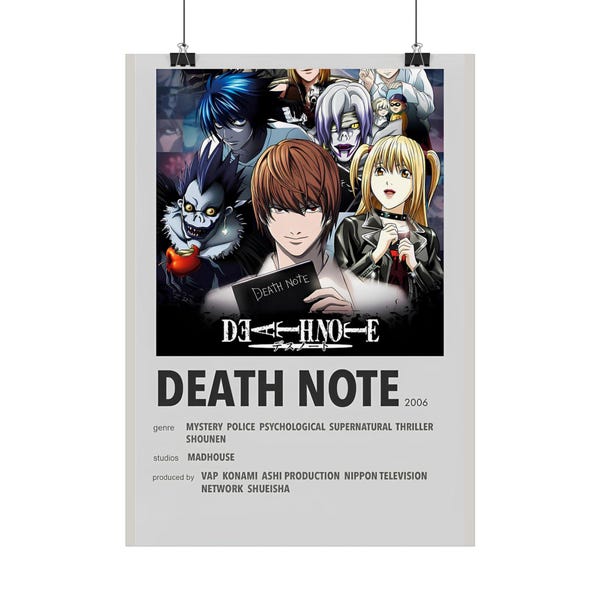 Death Note Poster - Etsy