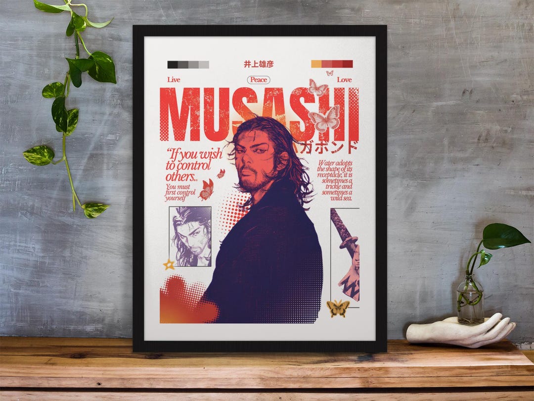 Musashi Miyamoto Vagabond Framed & Unframed Art Print Samurai ...