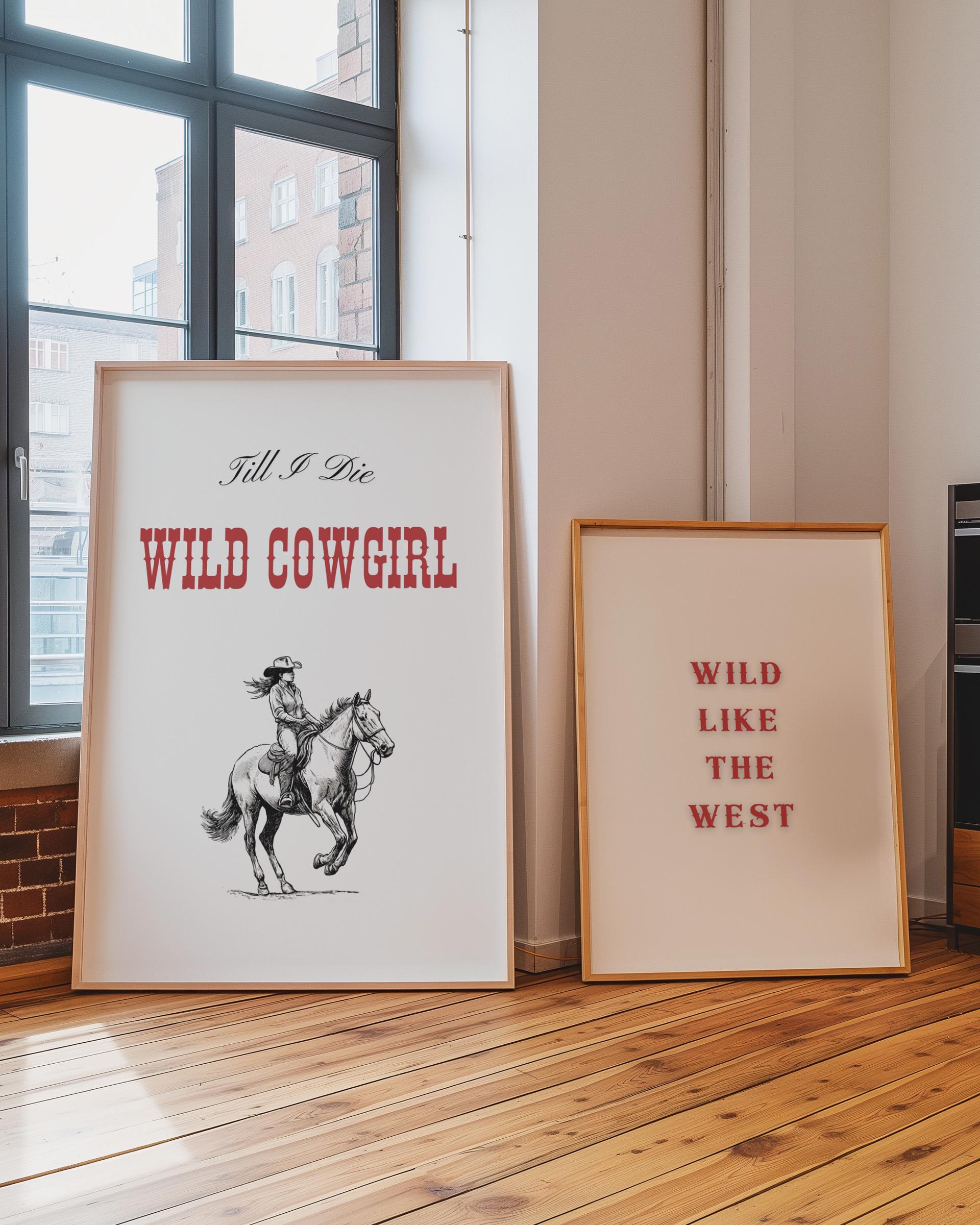 Vintage Western Wall Art Prints, Cowboy Rodeo Gallery, Cowboy Art Decor ...
