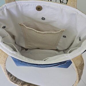 Unique, One of a Kind, Repurposed Blue Jeans & Upholstery Shoulder Bag ...