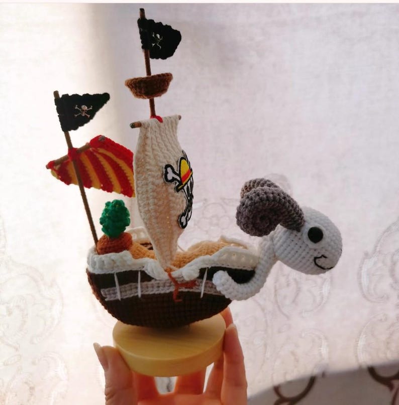 Handcrafted Crochet One Piece Pirate Boat Thousand Sunny Going Merry ...