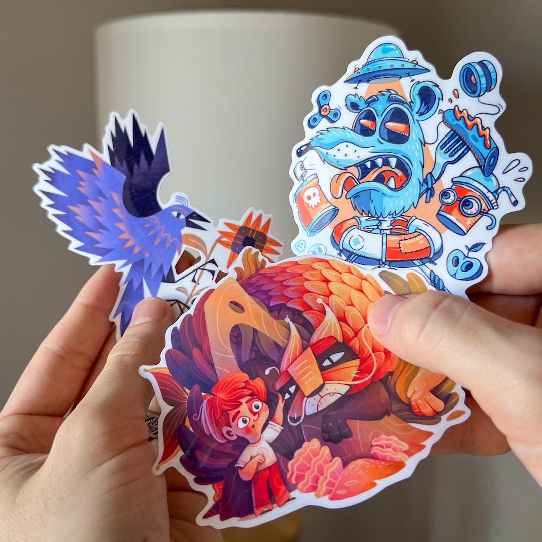 Fantasy Sticker Pack: Whimsical Art, Waterproof Vinyl (4x4") - Etsy