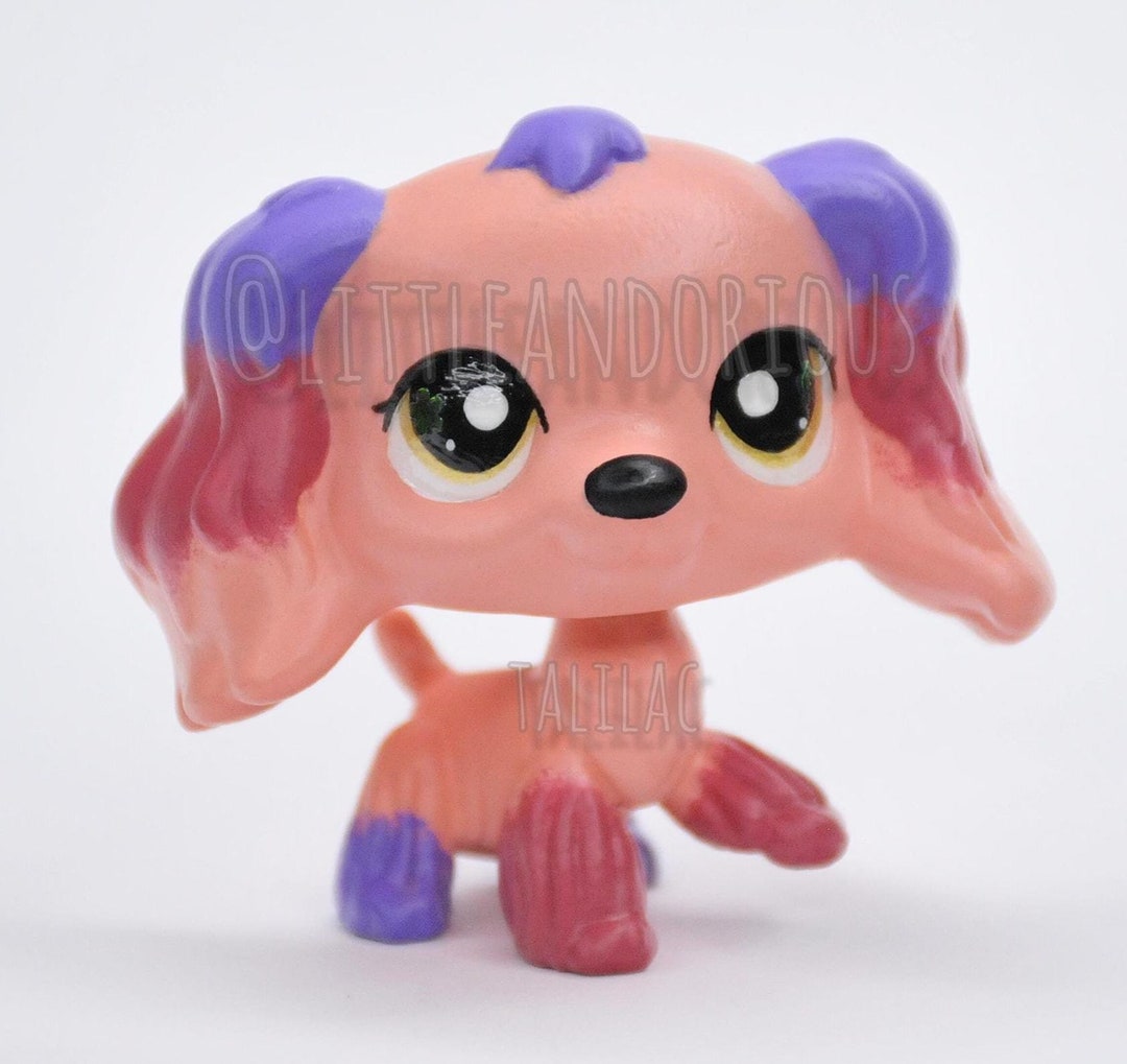 LPS Sunset Ombre Cocker Spaniel Custom Peach, Purple, Red, and Gold ...