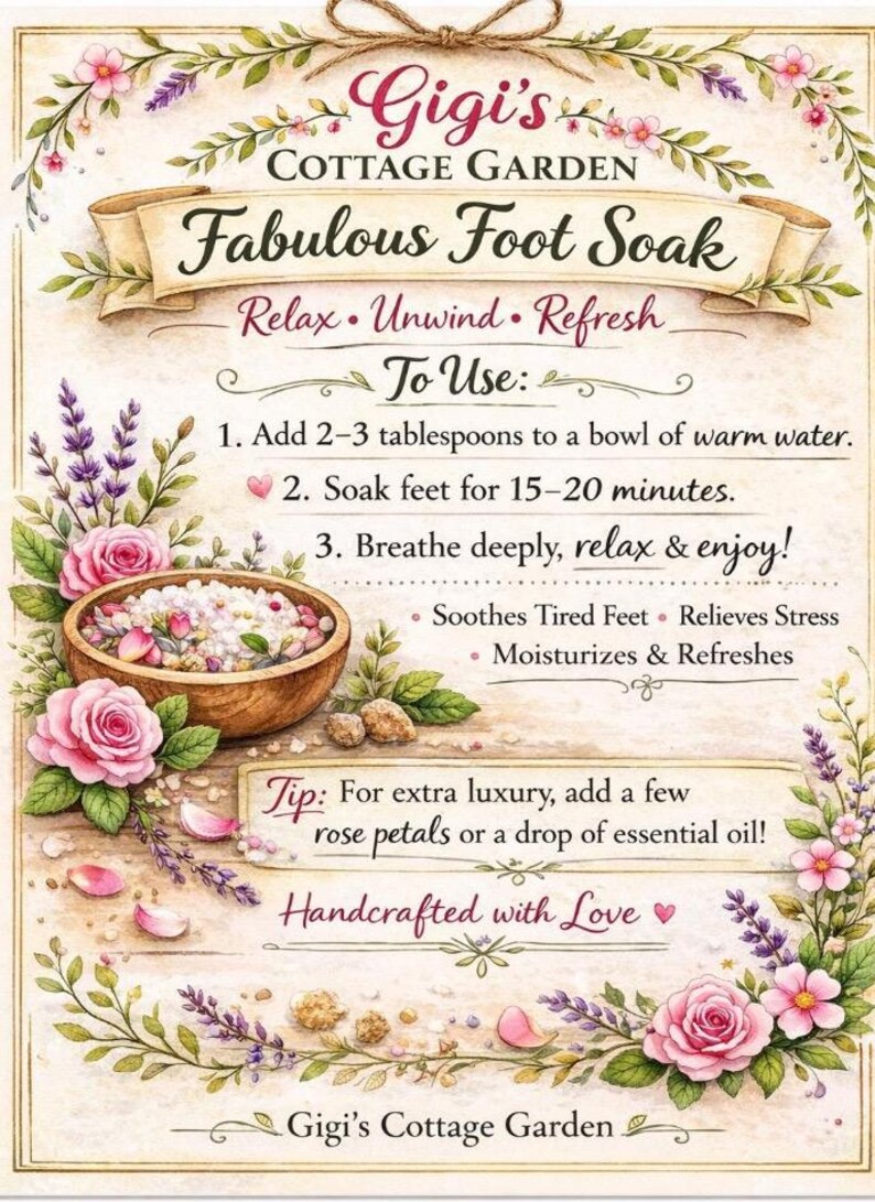Botanical Foot Soak and Salve Gift Set | Chamomile Tea, Relaxation Spa ...