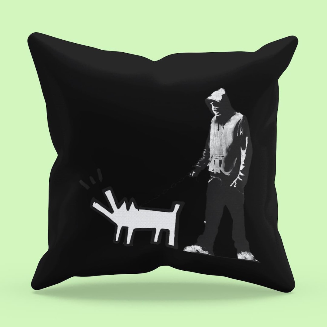 BANKSY Keith Haring Dog Pillow, Banksy Graffiti, Graffiti Art, Urban ...