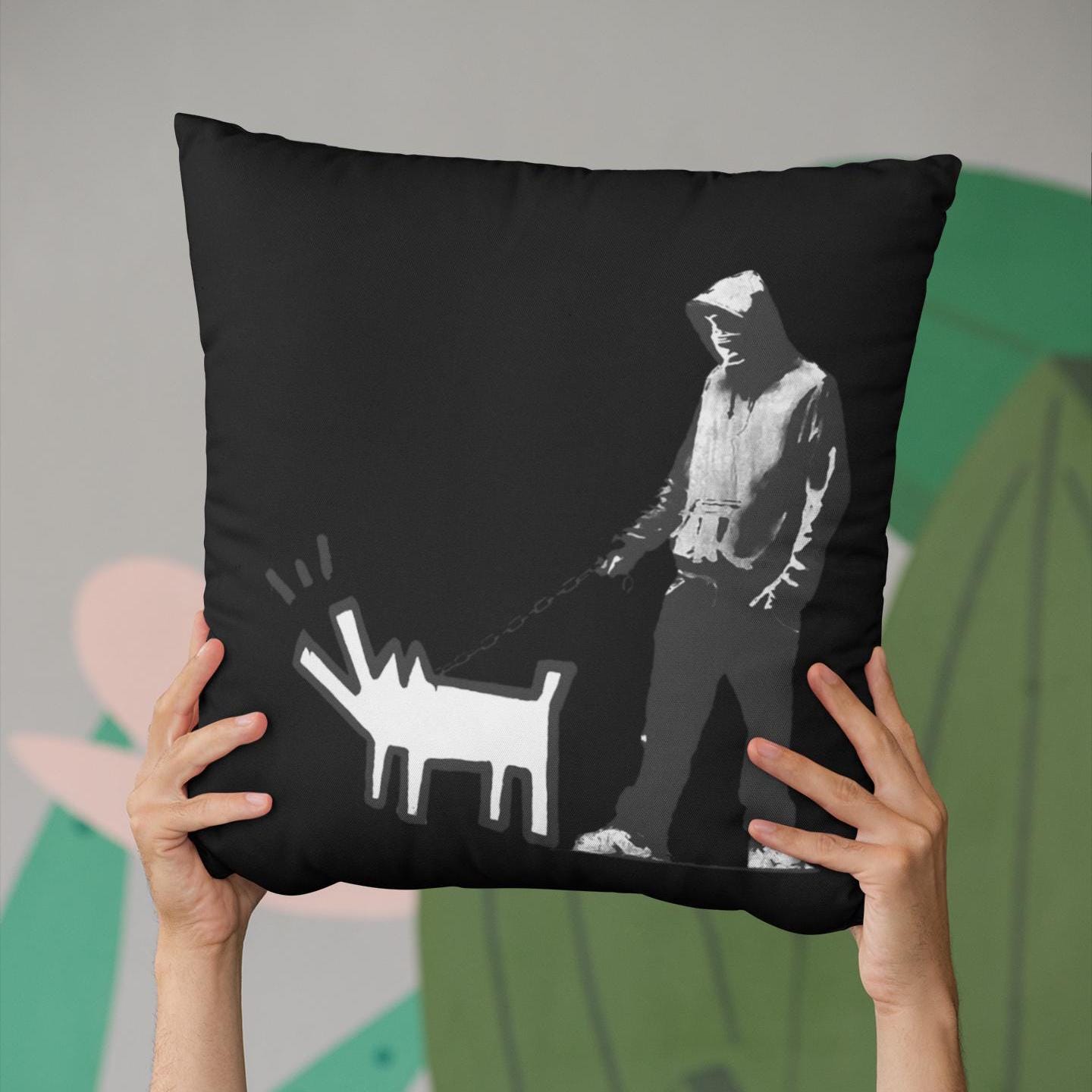 BANKSY Keith Haring Dog Pillow, Banksy Graffiti, Graffiti Art, Urban ...