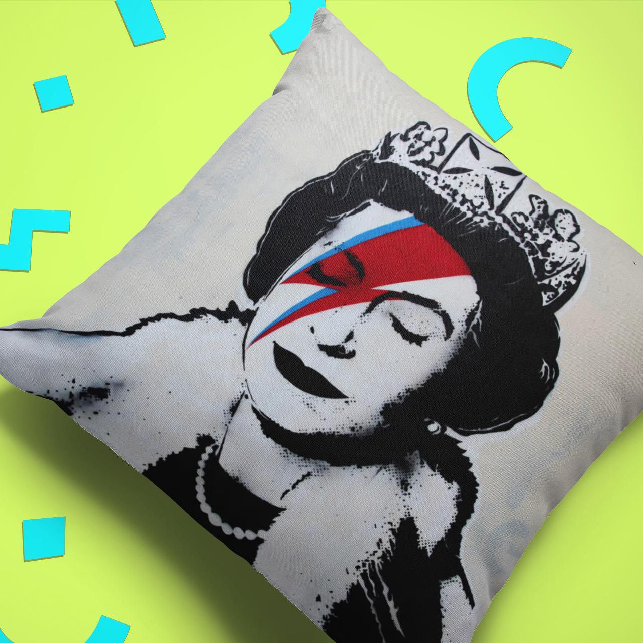 BANKSY QUEEN PILLOW, Banksy Graffiti Ziggy, Graffiti Print, Urban Art ...