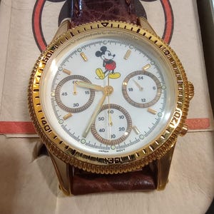Disney Mickey Mouse Gold Tone Chronograph Limited Edition Watch - Etsy