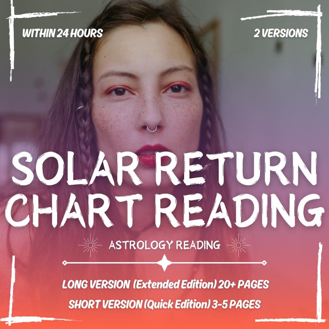 Solar Return Chart Reading, Custom Astrology Report, Personalized Solar ...