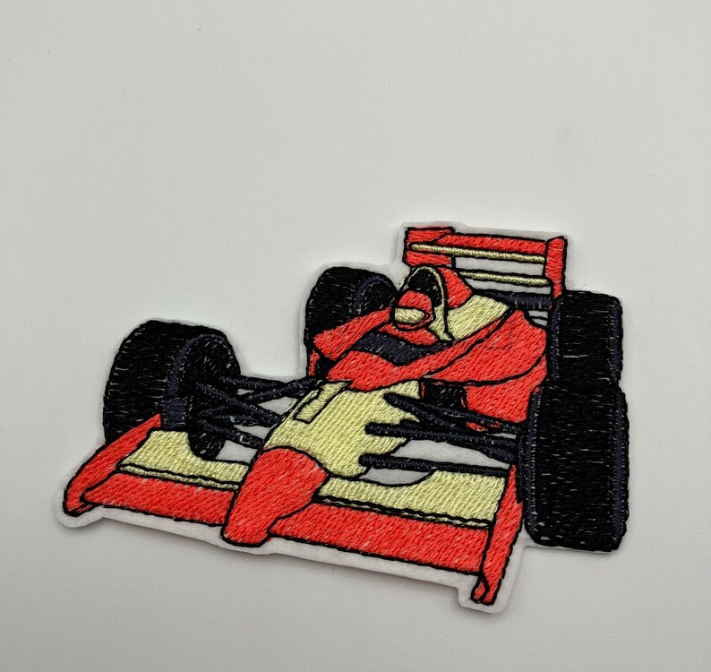 Iron-on Patch of a Racing Car, F1, Race Car, Embroidered Patch ...