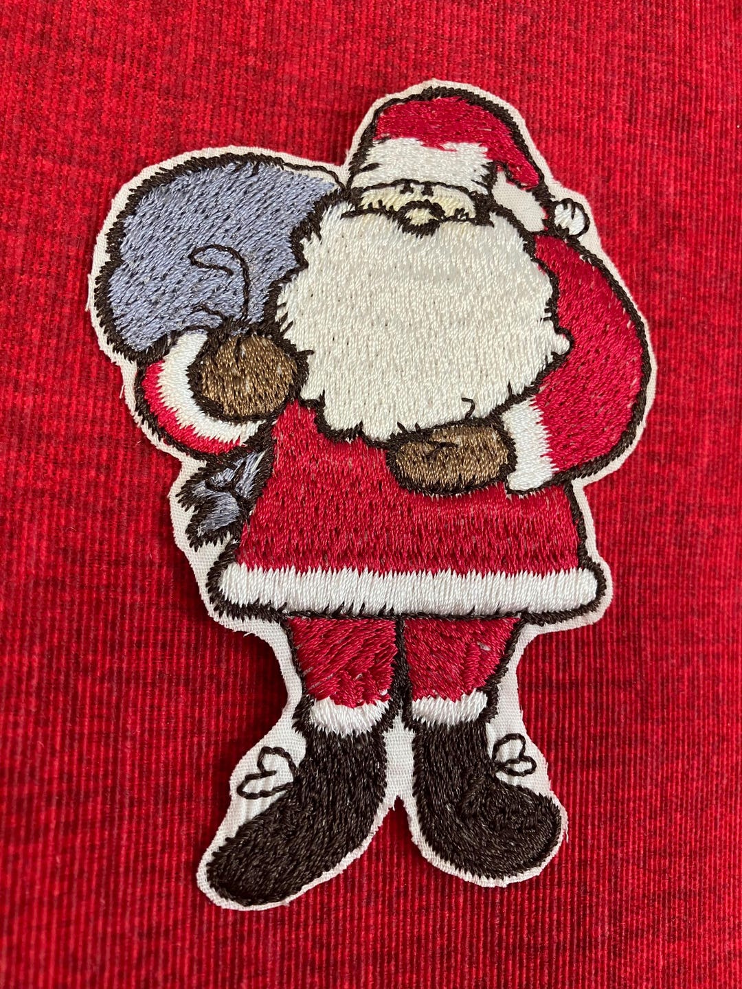 Santa Claus Patch, Christmas Patch, Patches, Embroidered Iron-on Patch ...