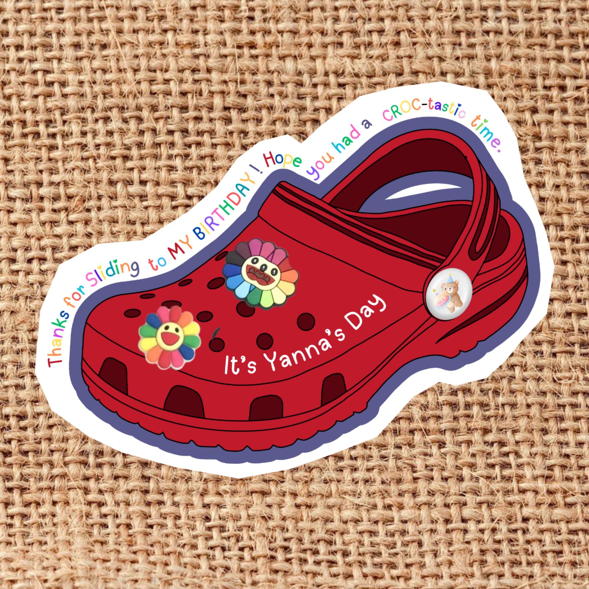 Croc Charm Holder Printable | Birthday Party Favor | Canva Template ...