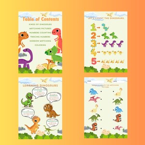 Dinosaur Activity Book Kids Busy Book Printable Activity Book for Kids ...