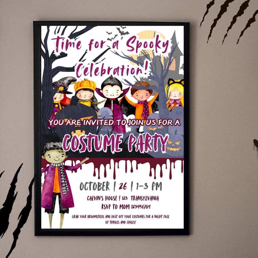 Spooky Halloween Party Invitation - "digital Download" - Etsy