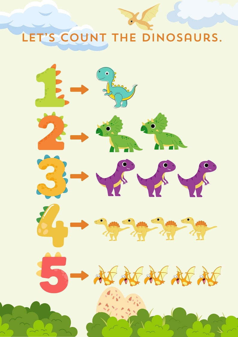 Dino World Activity Book: Fun Learning for Toddlers (PDF Pattern) - Etsy