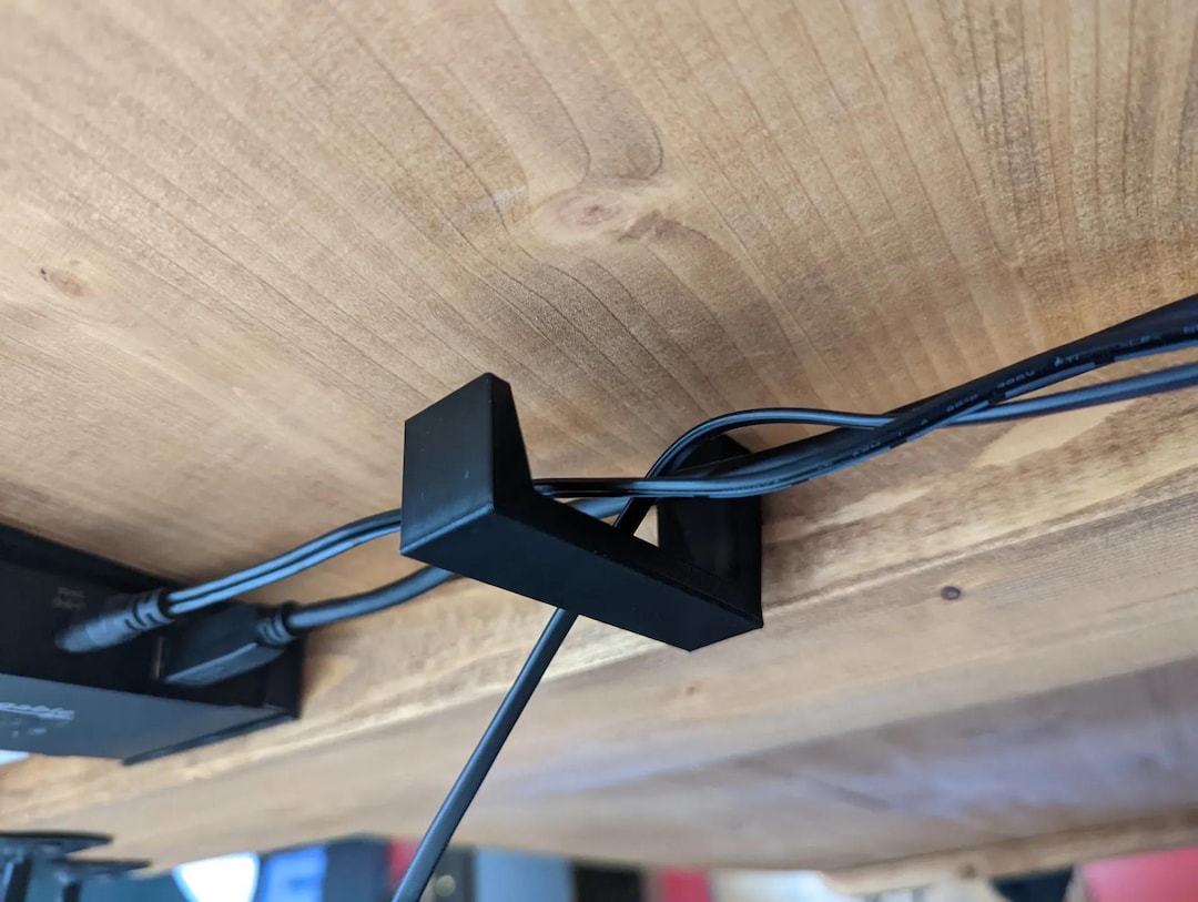 Cable Management Hook - Under-desk Cable Organizer - Keep Cables off ...