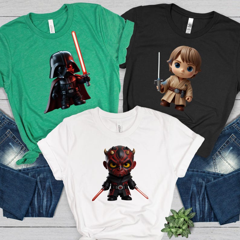 Star Wars Characters Chibi PNG Digital Bundle, Cute Jedi, Sith, Baby ...