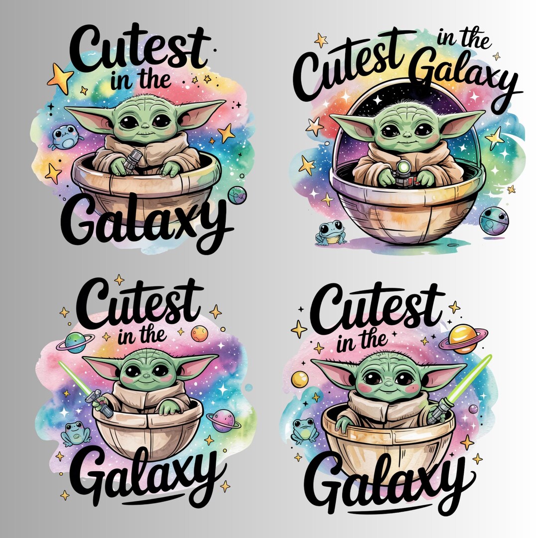 Baby Yoda PNG, Star Wars Grogu Clipart, Disney Cutest in the Galaxy Png ...